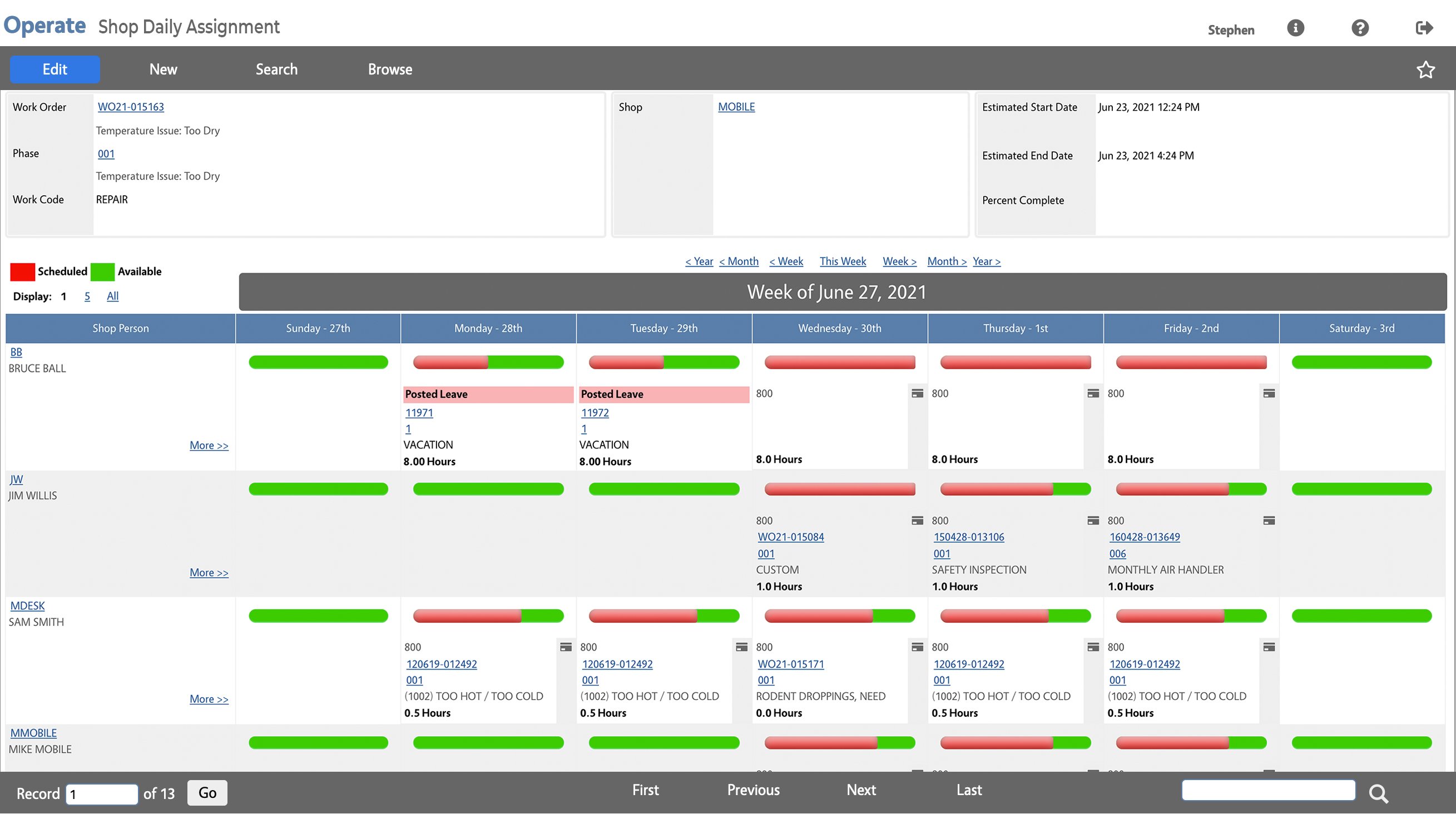 Operate, Enterprise Facilities Management System | FacilityForce